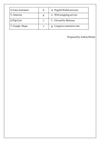 Computer worksheet | DOCX