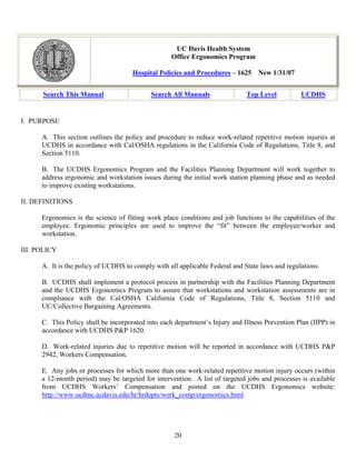 Computer Workstation Ergonomics | PDF
