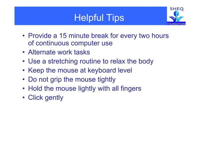Computer workstation safety | PPT