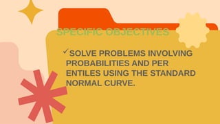 Computes probabilities and percentiles using the standard normal table ...