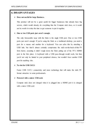 Intel Compute stick documentation | DOCX