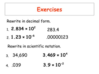 Compute with scientific notation | PPT