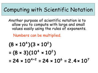 Compute with scientific notation | PPT