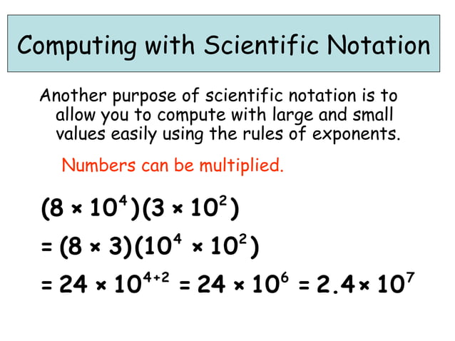 Compute with scientific notation | PPT | Physics | Science