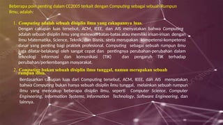 Computing 1 tentang pembelajaran informatika | PPTX