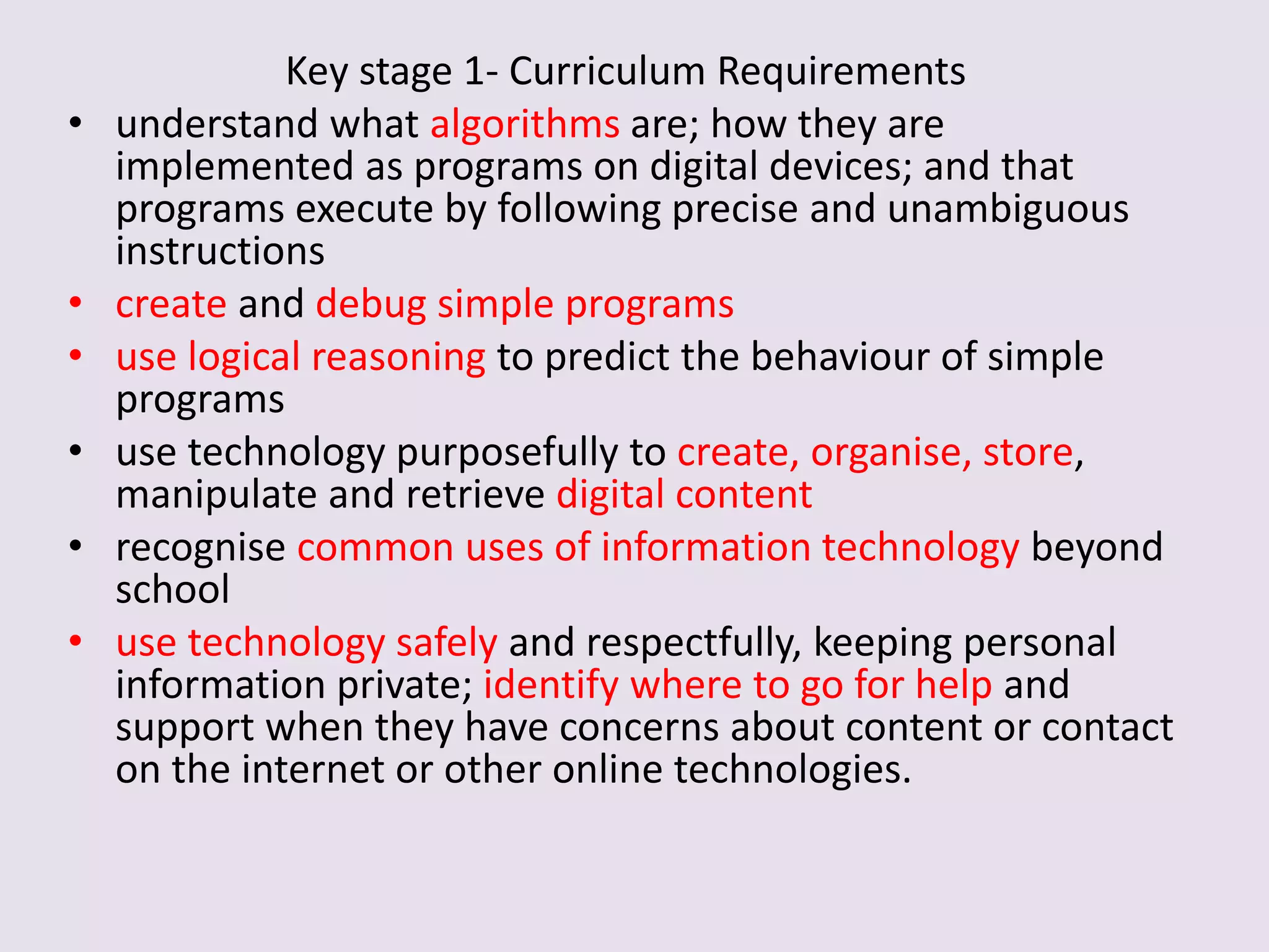 Computing curriculum | PPT
