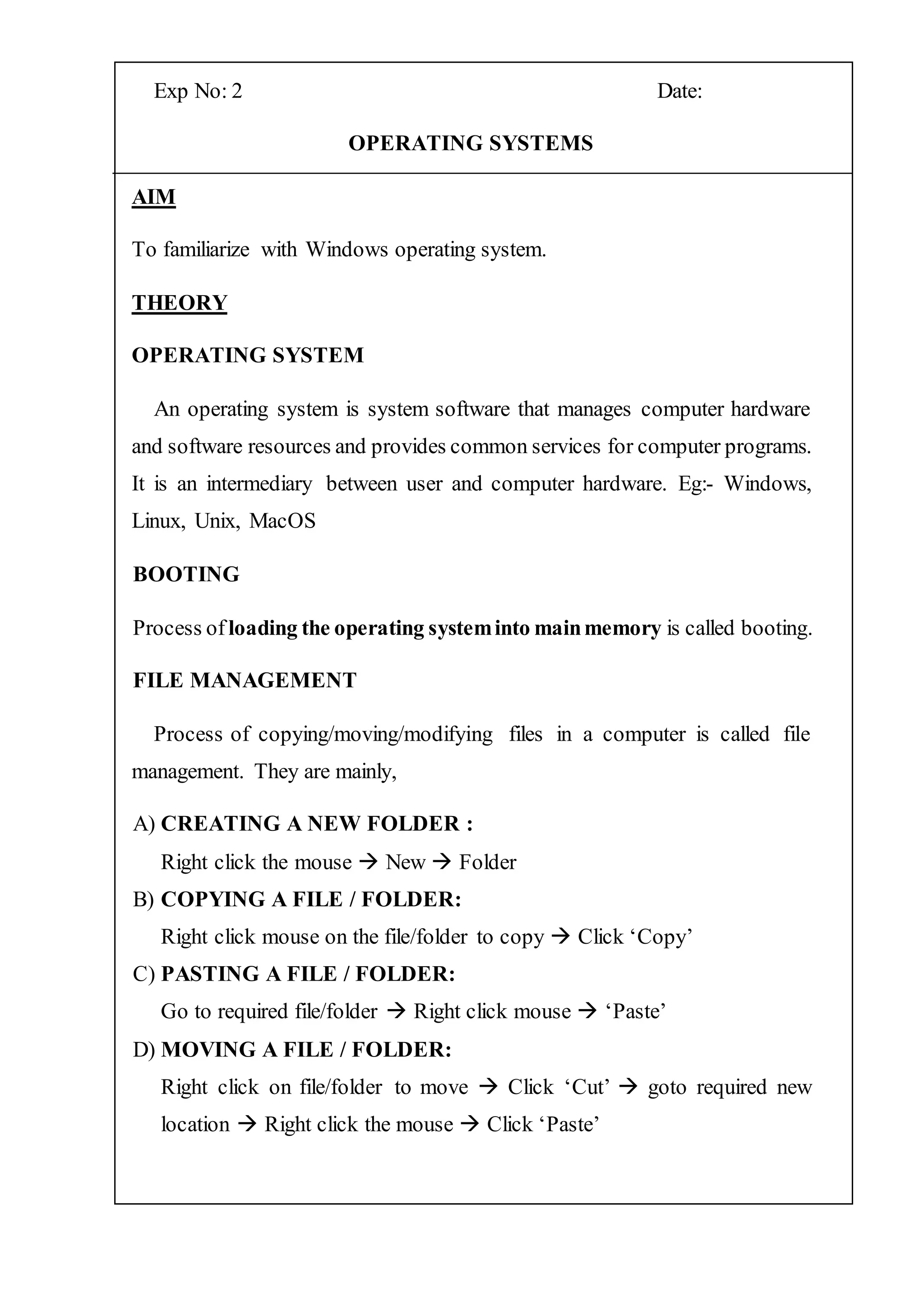 Computing fundamentals lab record - Polytechnics | DOCX