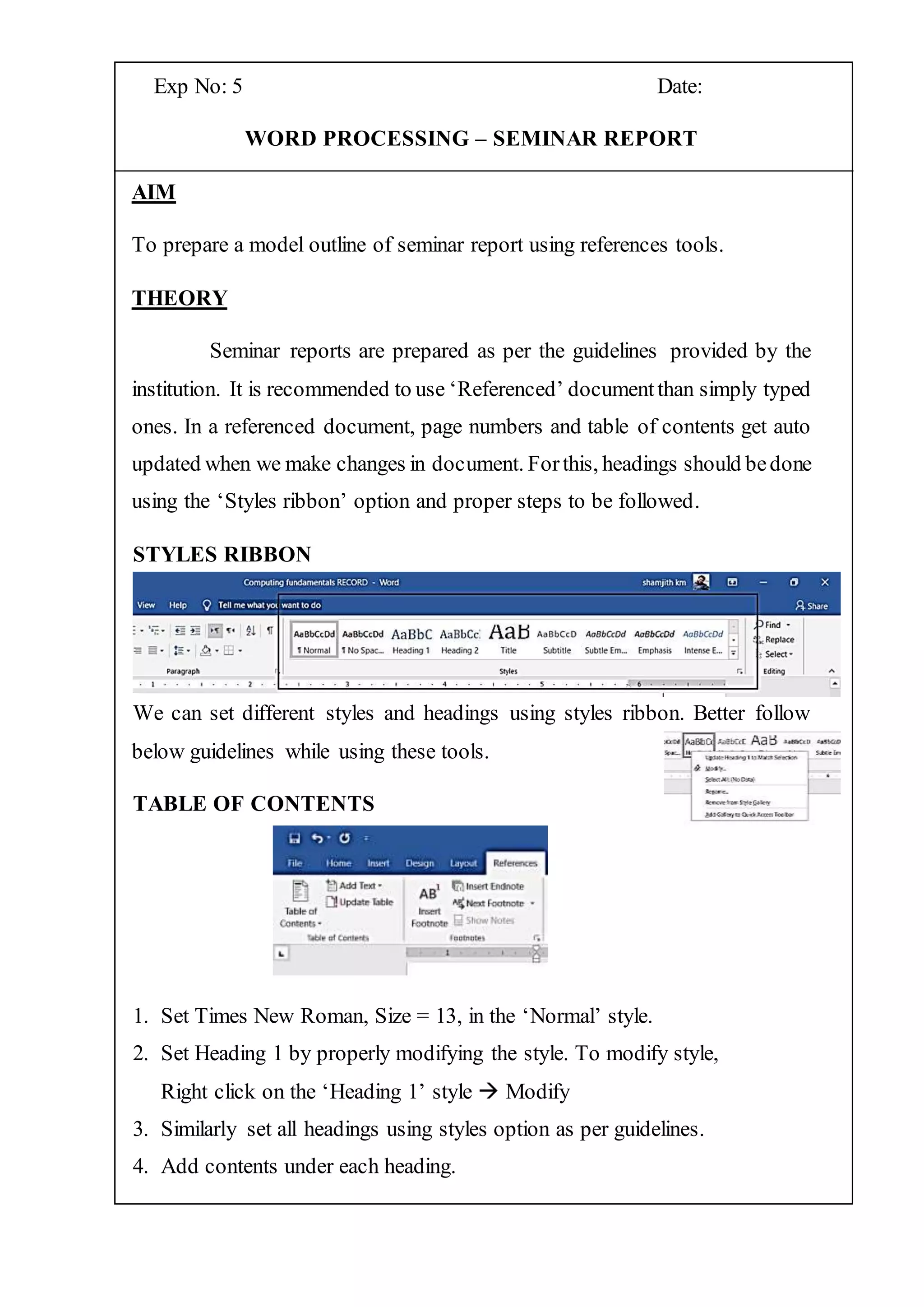 Computing fundamentals lab record - Polytechnics | DOCX