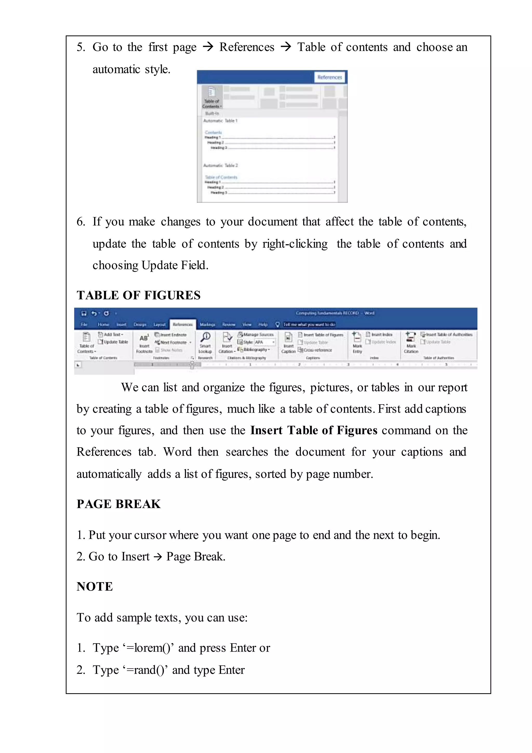 Computing fundamentals lab record - Polytechnics | DOCX