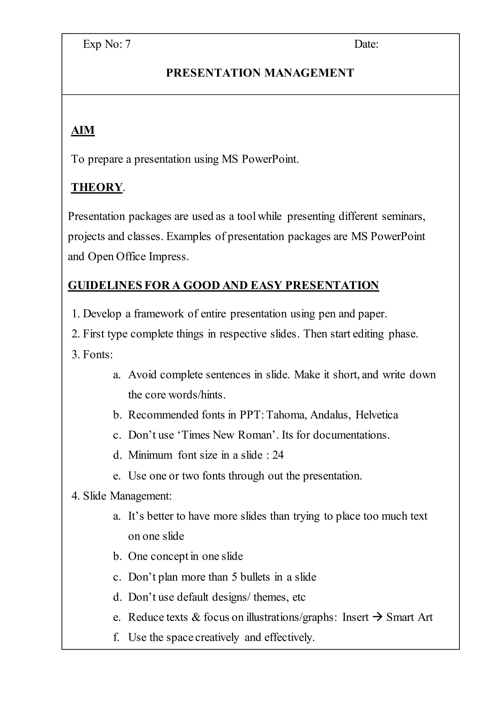 Computing fundamentals lab record - Polytechnics | DOCX