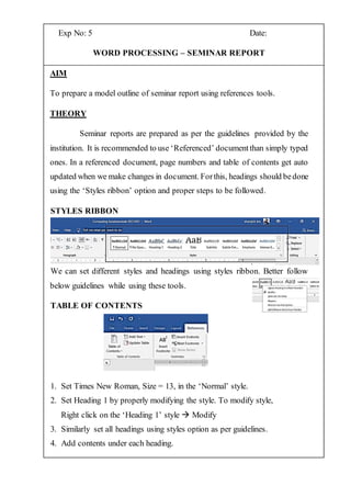 Computing fundamentals lab record - Polytechnics | DOCX