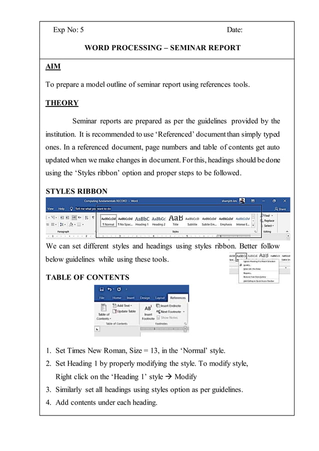 Computing fundamentals lab record - Polytechnics | DOCX | Computer Peripherals | Computing