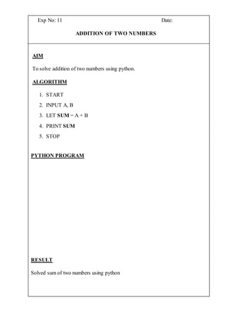 Computing fundamentals lab record - Polytechnics | DOCX