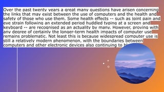 COMPUTING HEALTH AND SAFETY FOR THE STUDENT | PPTX