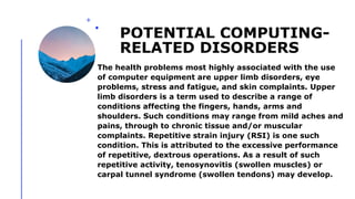 COMPUTING HEALTH AND SAFETY FOR THE STUDENT | PPTX