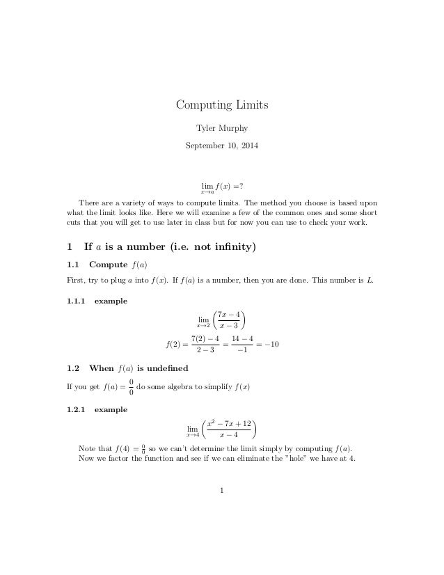Computing limits