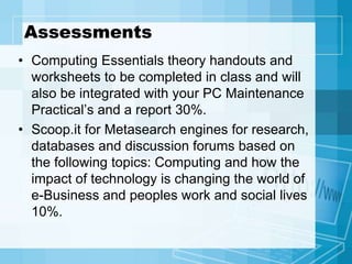 Computing presentation 2020 | PPTX