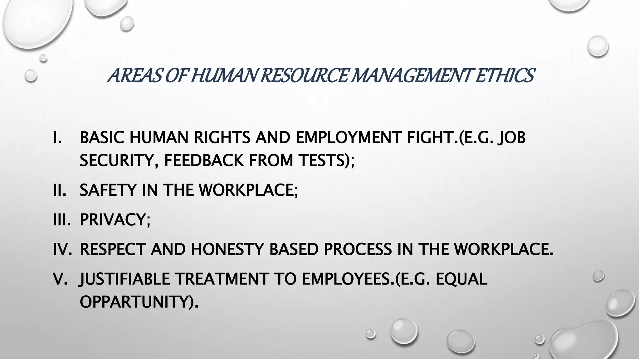 Ethics in Human Resource Management (HRM) of an Organisation | PPT ...