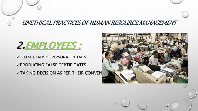 Ethics in Human Resource Management (HRM) of an Organisation | PPT