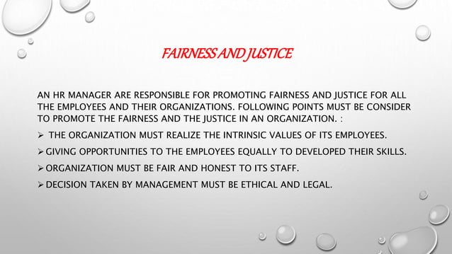 Ethics in Human Resource Management (HRM) of an Organisation | PPT