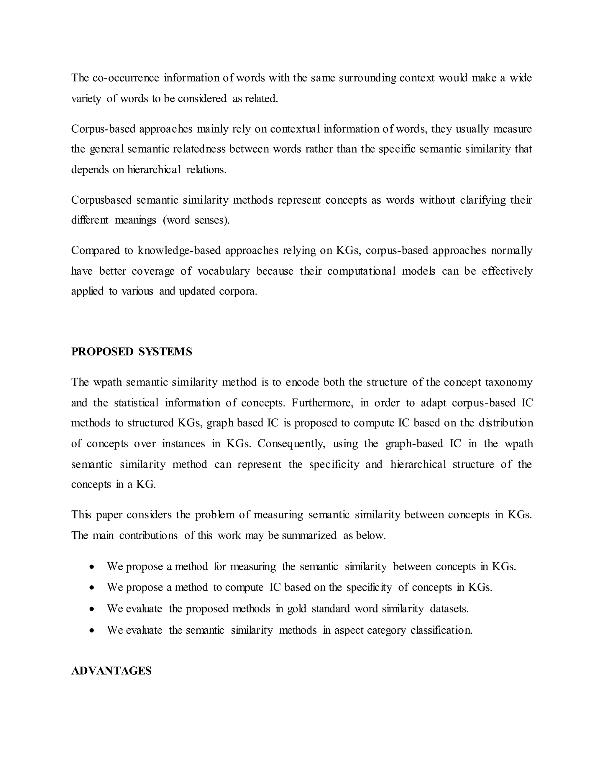 Computing Semantic Similarity Of Concepts In Knowledge Graphs Pdf