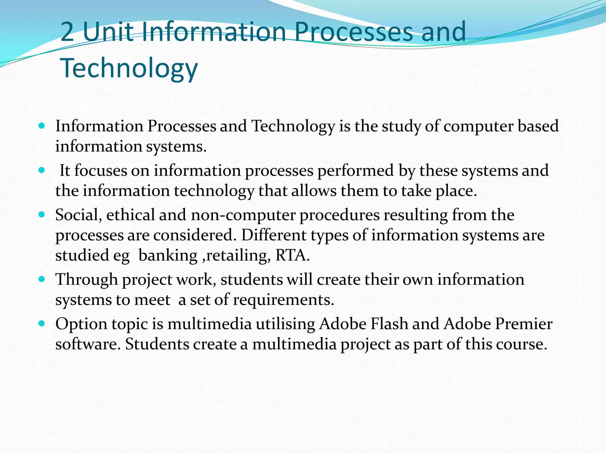 Subject Selection - Computer Studies* | PPT