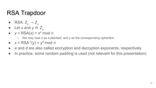 Computing the Square Roots of Unity to break RSA using Quantum Algorithms | PPT