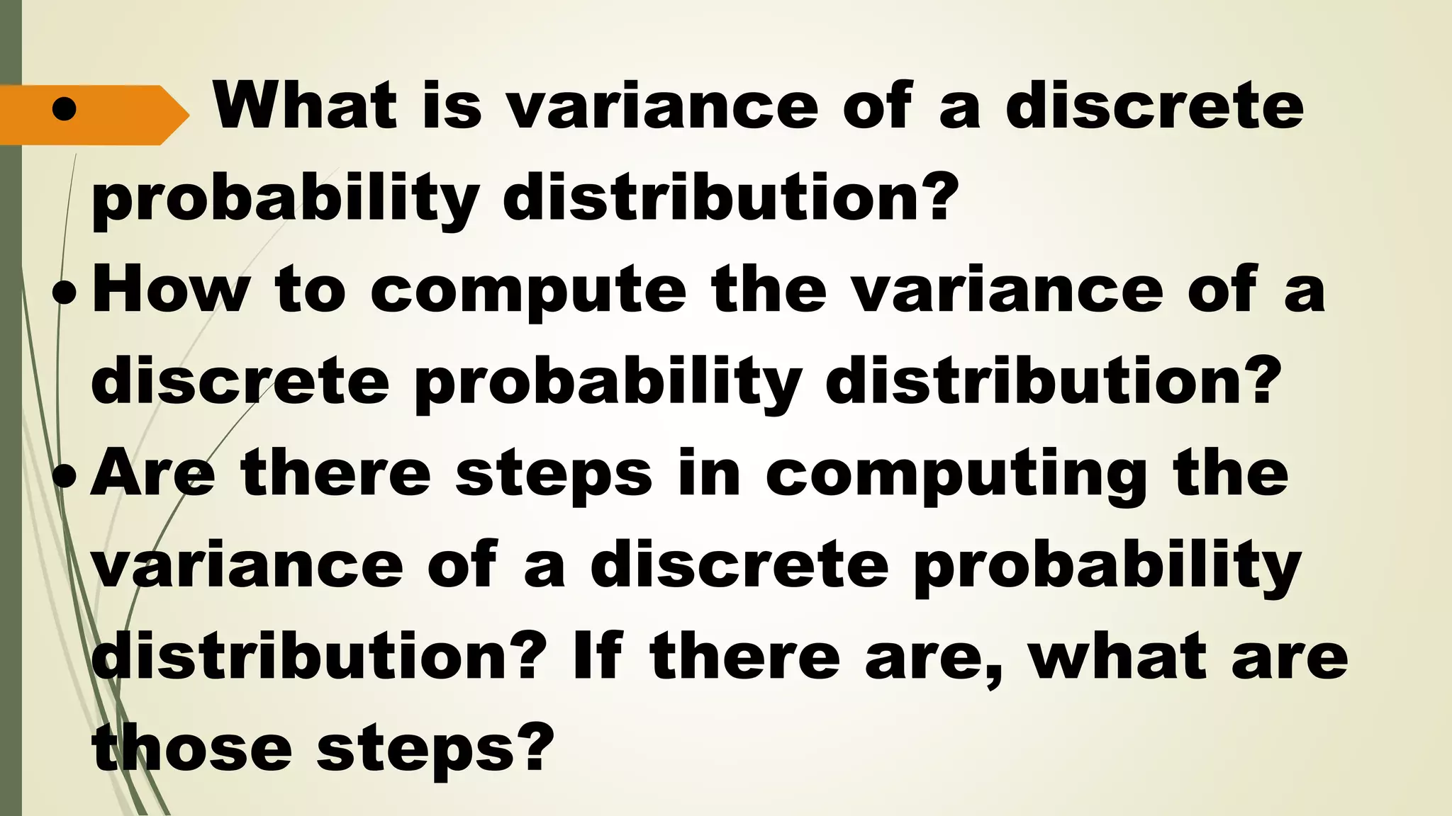 Computing the Variance of a Discrete Probability Distribution.pptx