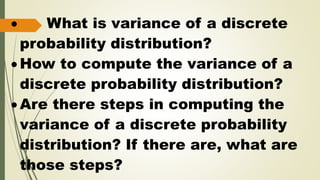 Computing the Variance of a Discrete Probability Distribution.pptx