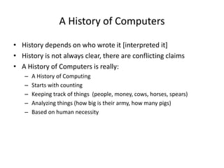 Computing through the ages | PPT