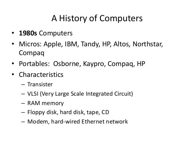 Computing through the ages