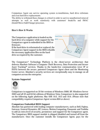Computrace Laptop Security Solutions | PDF