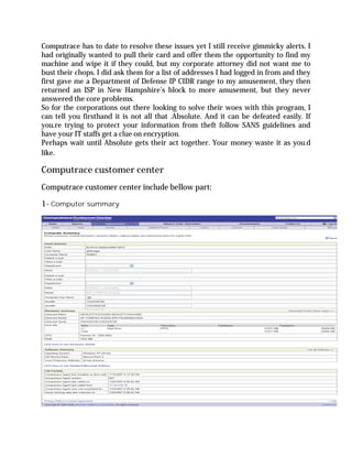 Computrace Laptop Security Solutions | PDF | Internet Safety | Parenting