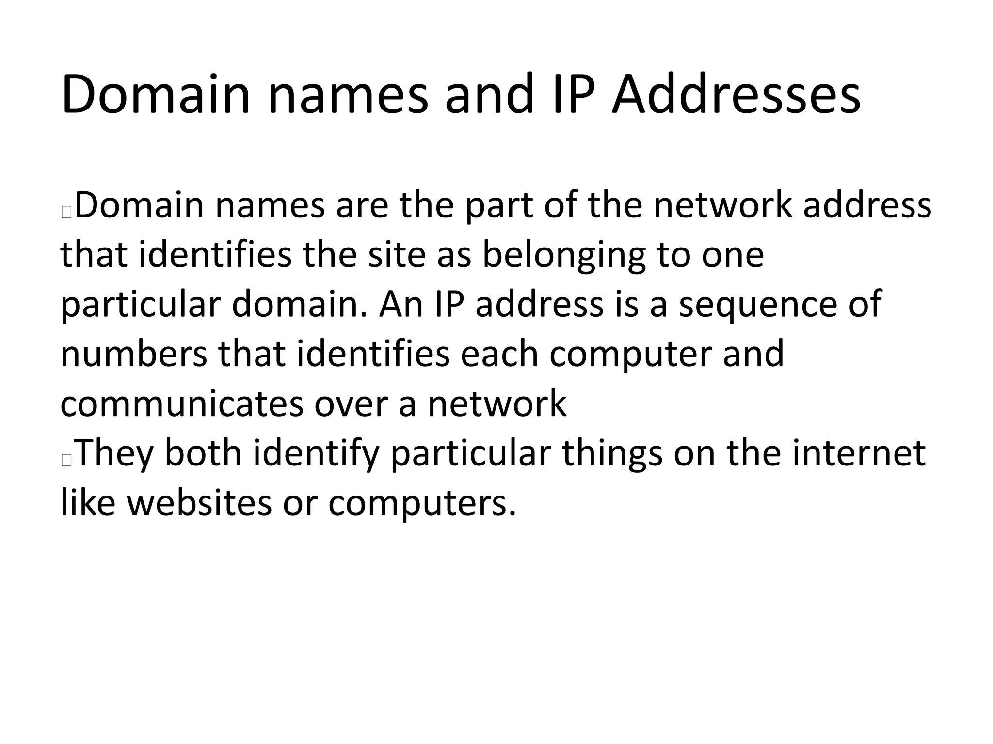 Packets, Routers and IP Addresses | PPT