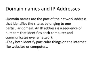 Packets, Routers and IP Addresses | PPT
