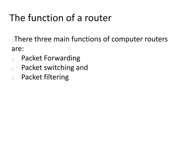 Packets, Routers and IP Addresses | PPT
