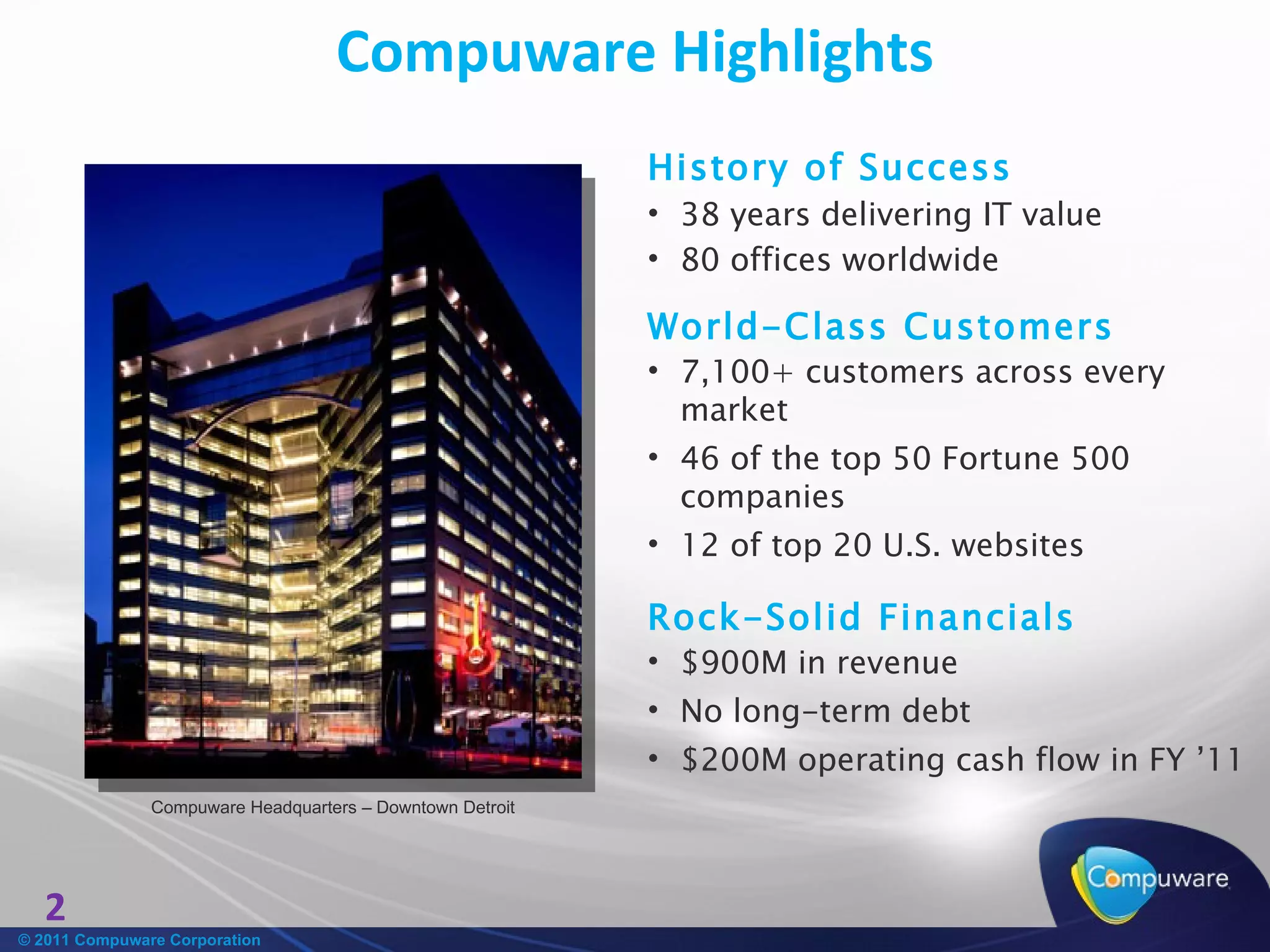 Compuware Professional Services Overview | PPT