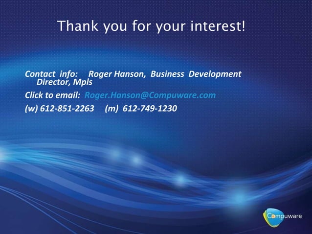 Compuware Professional Services Overview | PPT