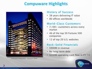 Compuware Professional Services Overview | PPT