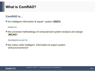 ComRAD | PPT | Databases | Computer Software and Applications