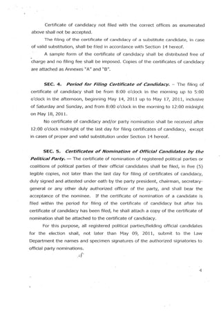Guidelines for Filing of Candidacy | PDF