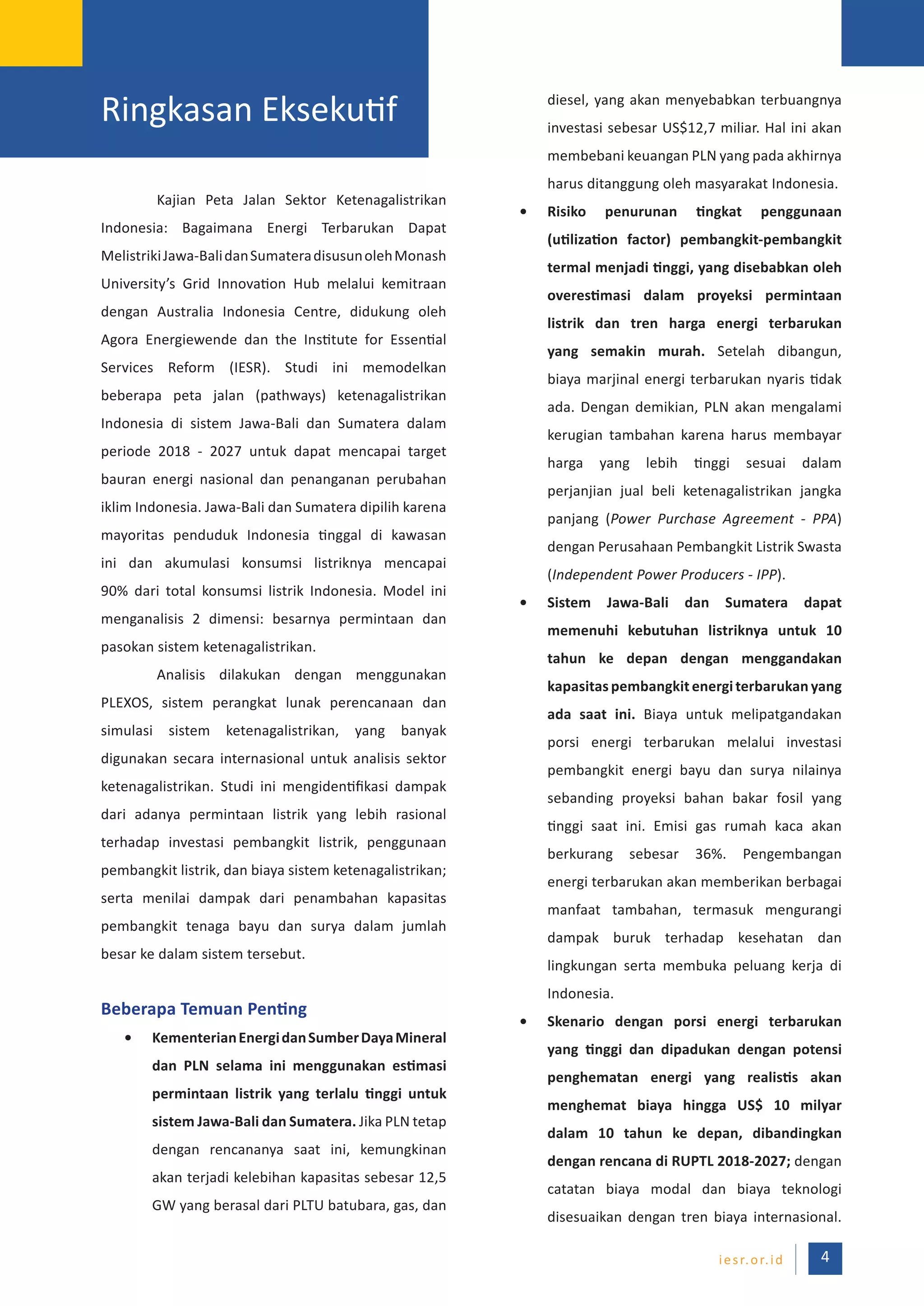 Rangkuman Peta Jalan Ketenagalistrikan Indonesia | PDF