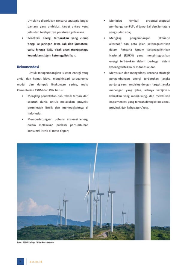 Rangkuman Peta Jalan Ketenagalistrikan Indonesia | PDF