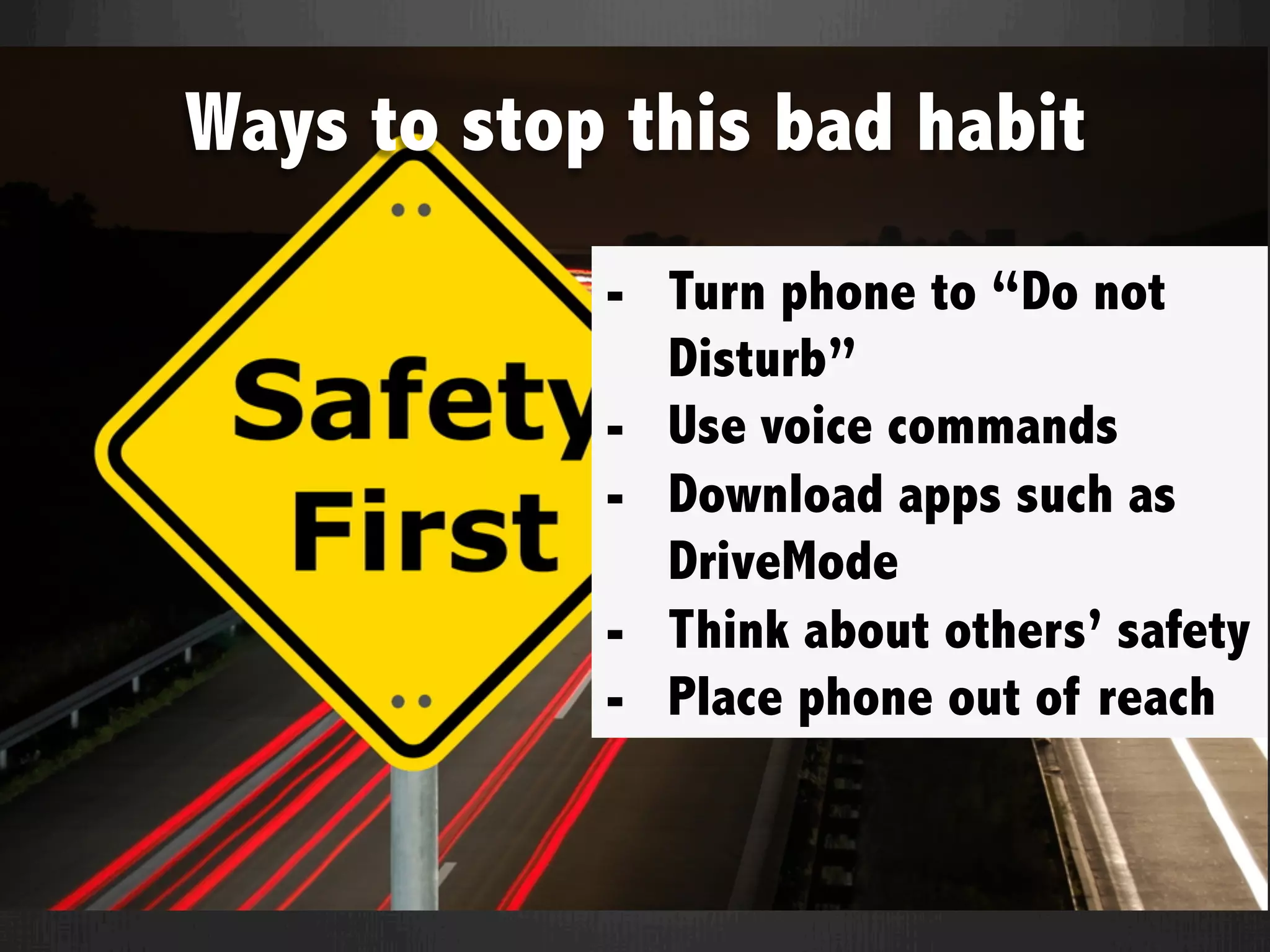 Don't Text While Driving | PDF