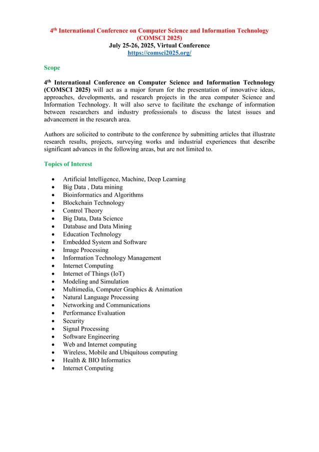 4th International Conference on Computer Science and Information ...