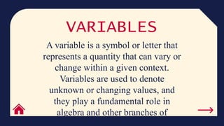 All about Algebra | PPTX | Physics | Science