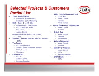 ComSec Security Systems - Tanzania | PPT