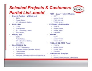 ComSec Security Systems - Tanzania | PPT