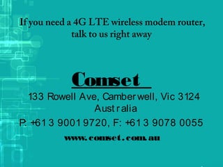 Comset - Large range of industrial routers Australia wide | PPT