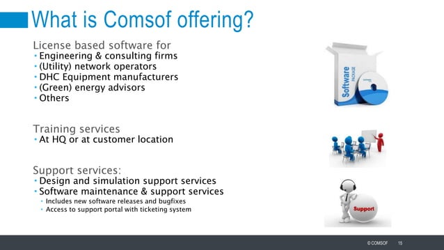 Comsof's software plans and designs DHC networks | PPT
